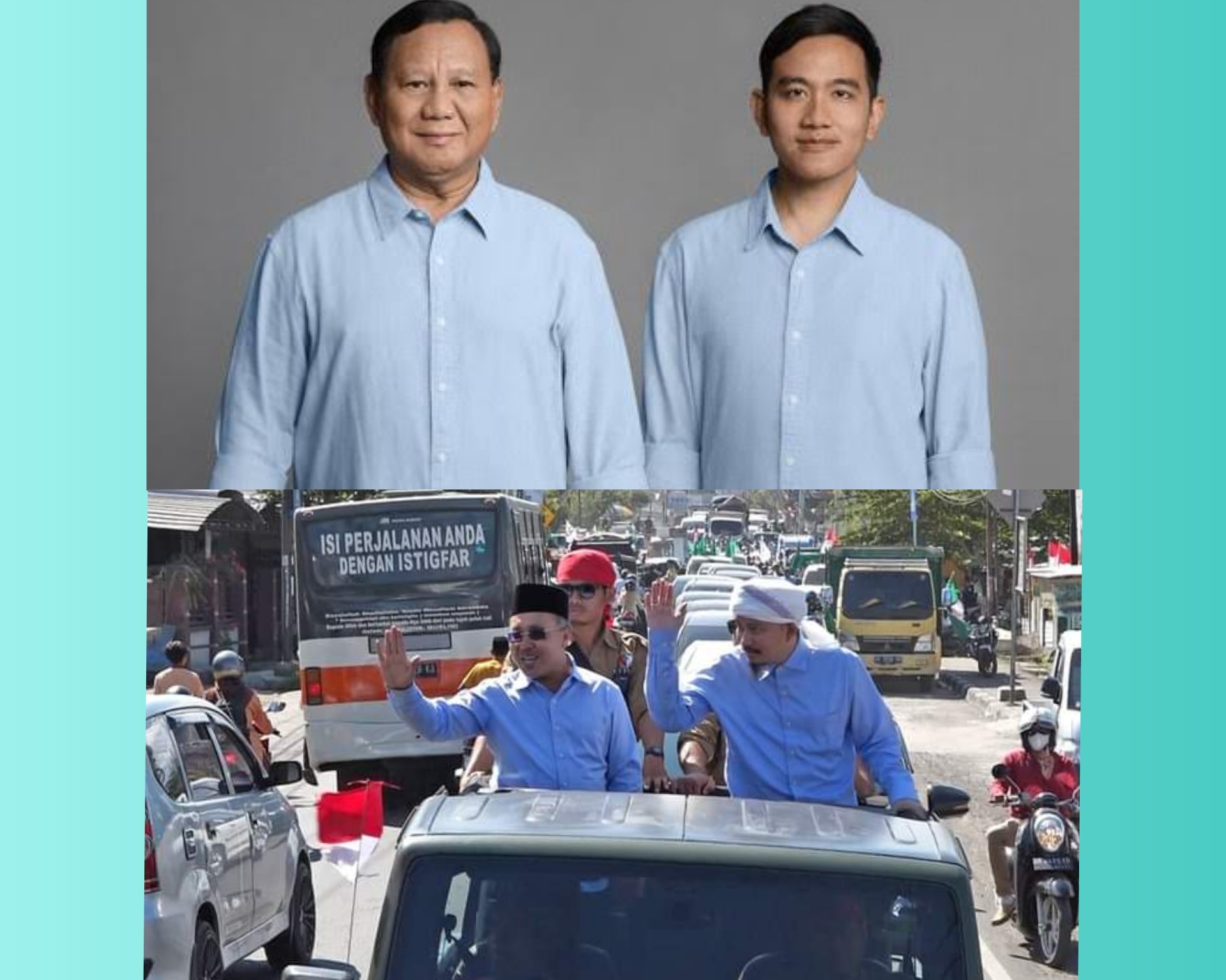 Kenakan Kemeja Biru Ala Prabowo, Kode SJP-Fatihin Didukung KIM Plus ...